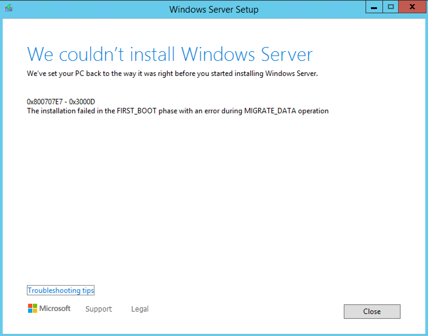 In-Place Upgrade Server 2022 0x800707E7 - 0x3000D - ICT Tips and Tricks!